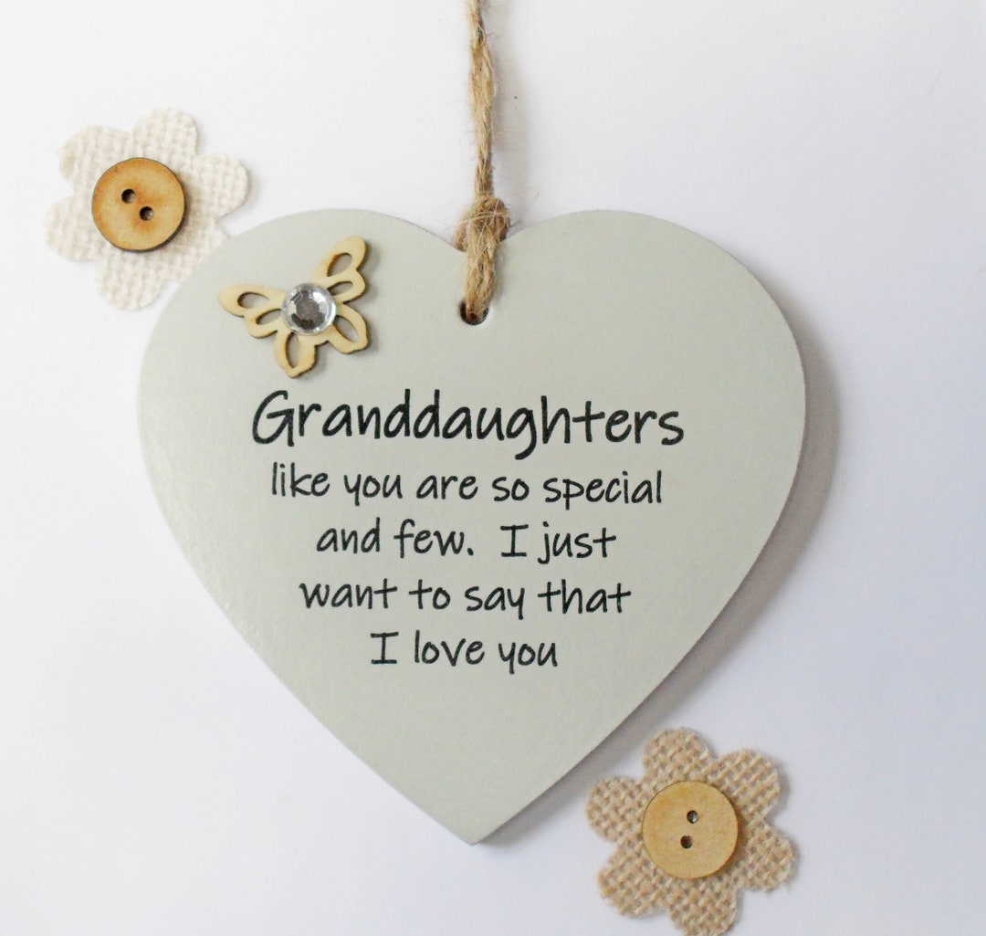 Amazing Granddaughters Like You Are Special and Few Wooden Gift Heart ...
