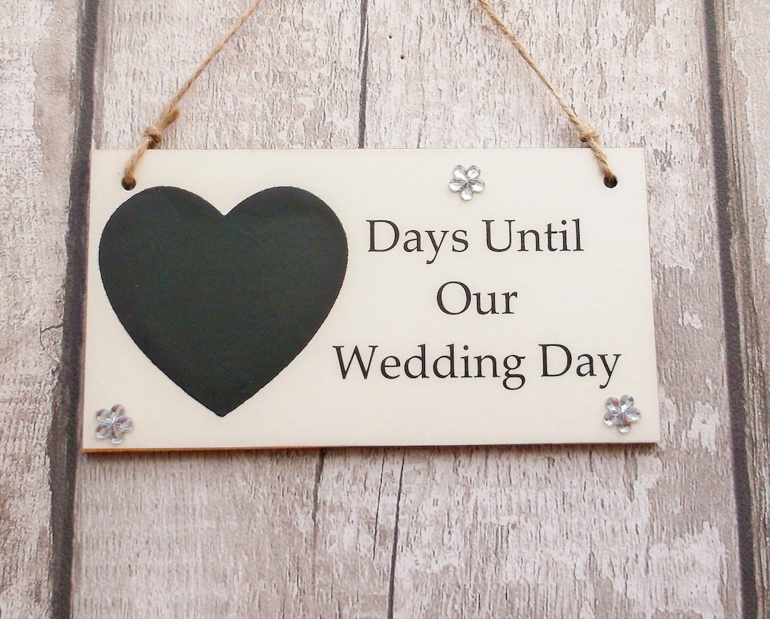 Days Until Our Wedding Day Countdown Plaque/sign - Etsy