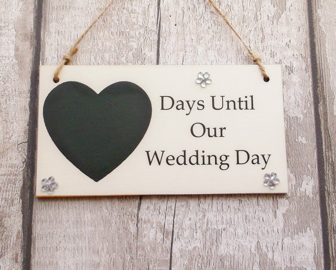 Days Until Our Wedding Day Countdown Plaque/sign - Etsy