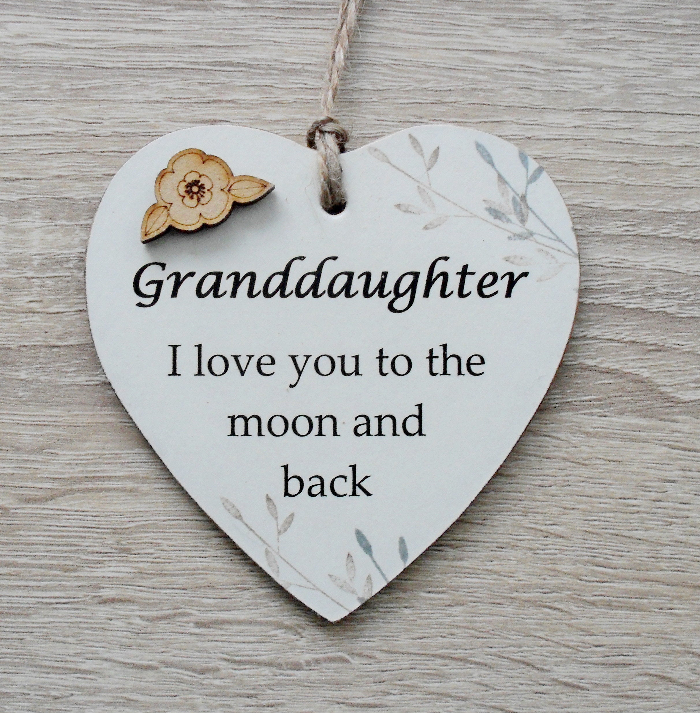 Granddaughter Wooden Gift Heart Plaque/sign | Etsy