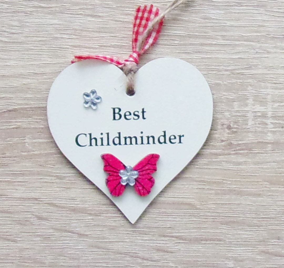 Best Childminder Thank You Wooden Gift Heart Plaque/sign - Etsy
