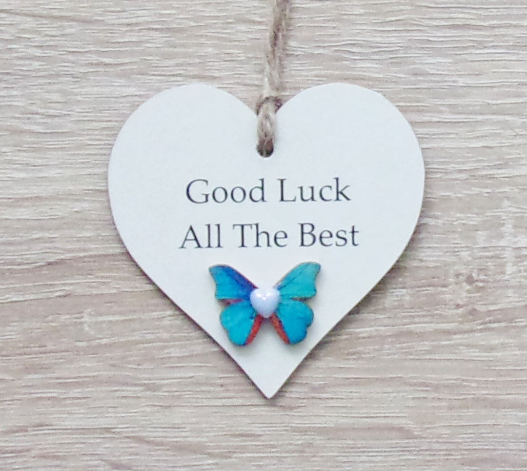 Good Luck Wooden Gift Heart Plaque/sign - Etsy