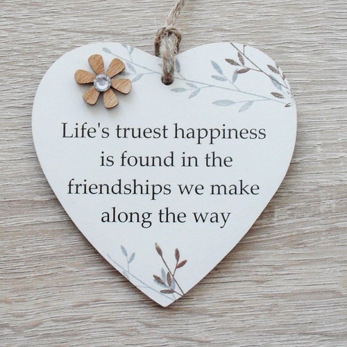 My Best Friend Friendship Wooden Gift Heart Plaque/sign - Etsy UK