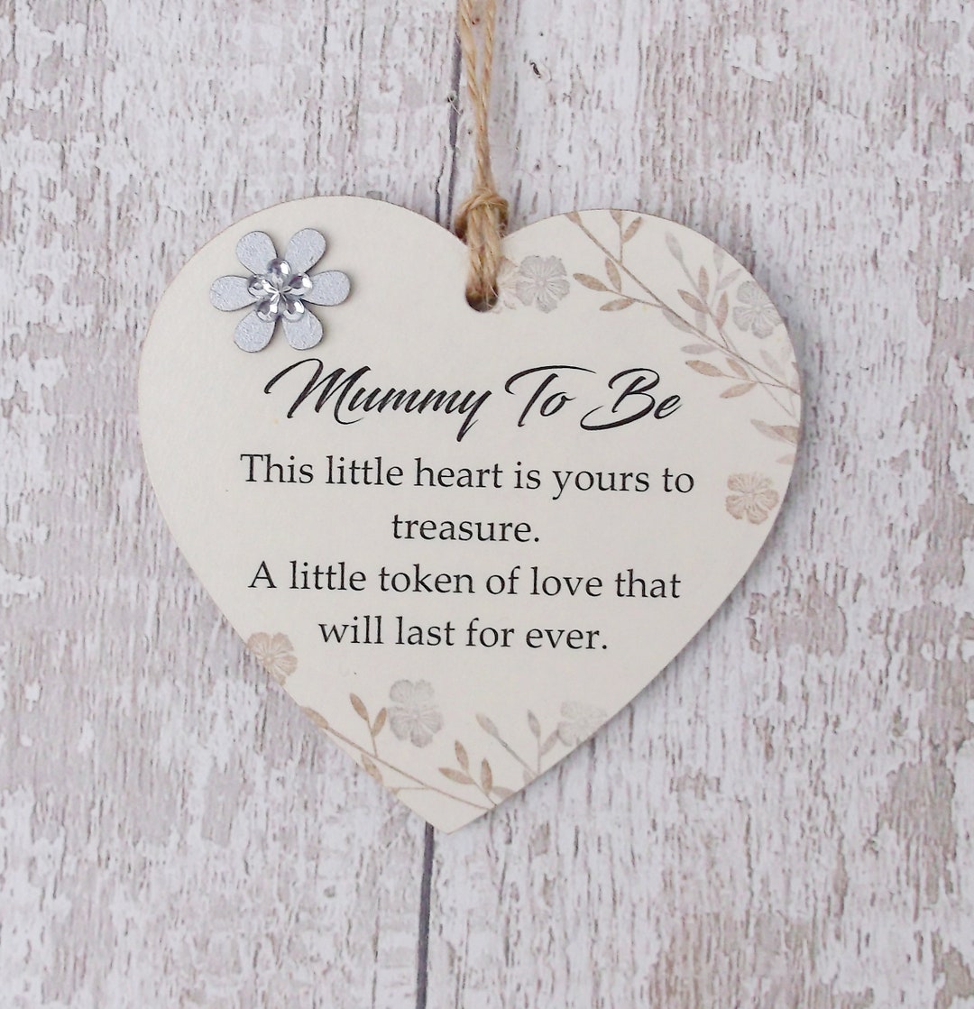 Amazing Mummy to Be Token Gift Heart, Treasure Keepsake Wooden Gift ...