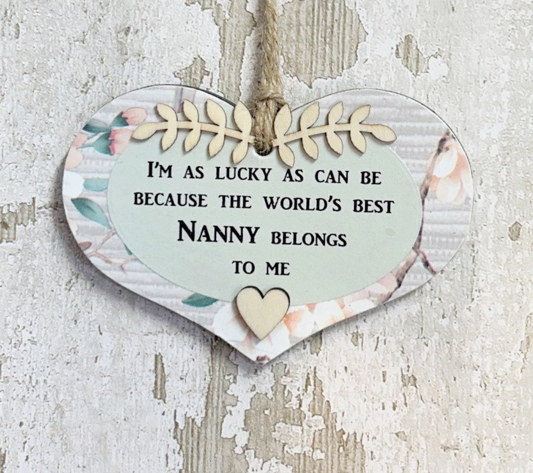 World's Best Nanny Grandparent Wooden Gift Plaque/sign - Etsy