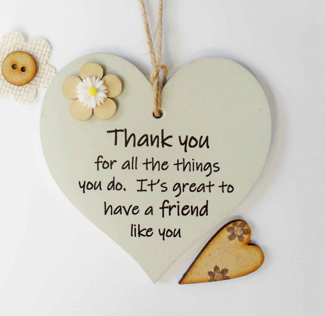 A Friend Like You Friendship Wooden Gift Heart Plaque/sign - Etsy