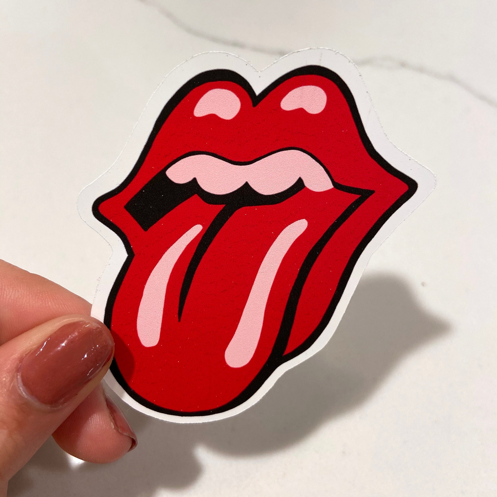 Red Tongue Sticker Aesthetic Laptop Sticker Phone Decal | Etsy