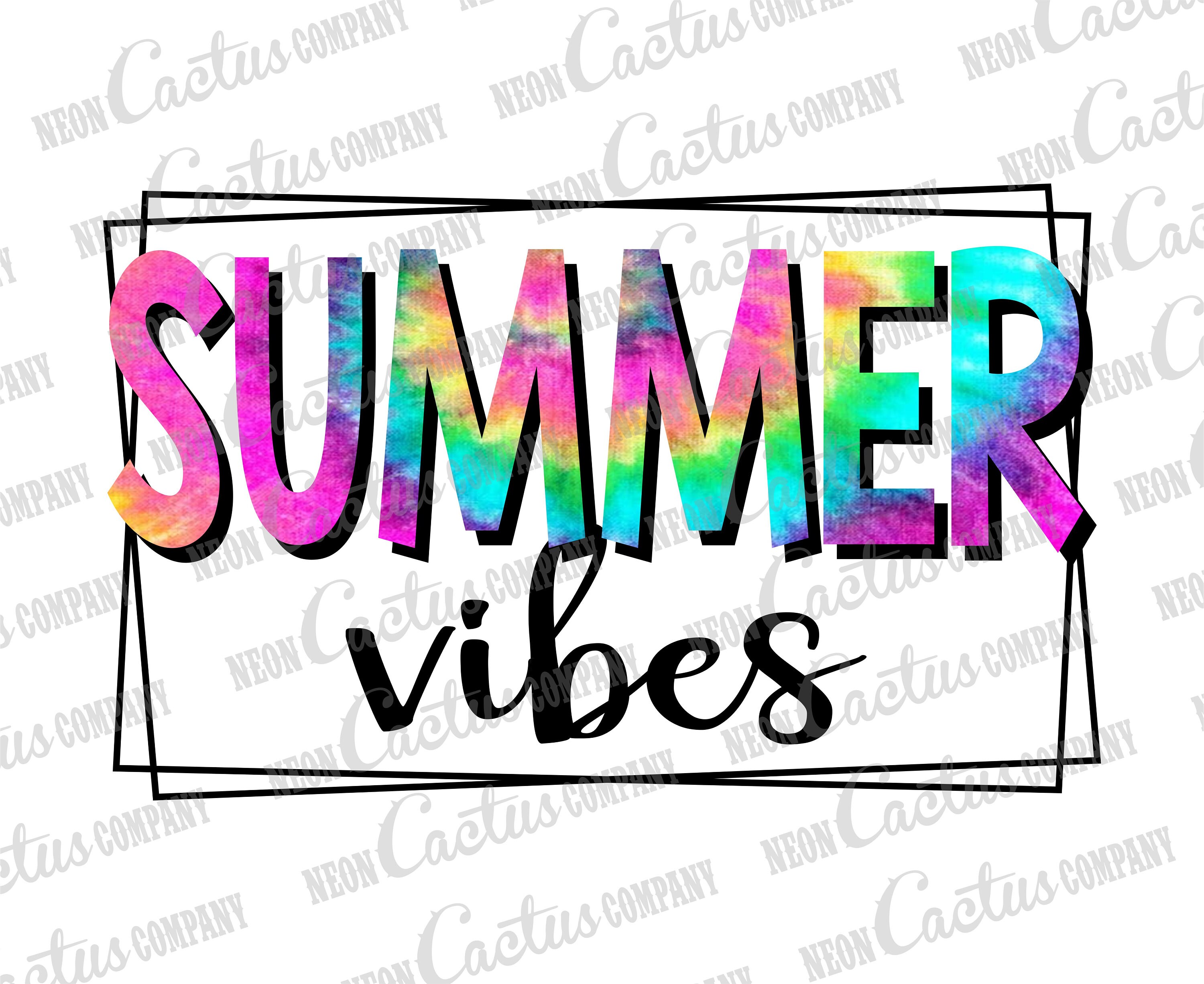 PNG File Summer Vibes for Use With Sublimation or Printable Vinyl - Etsy