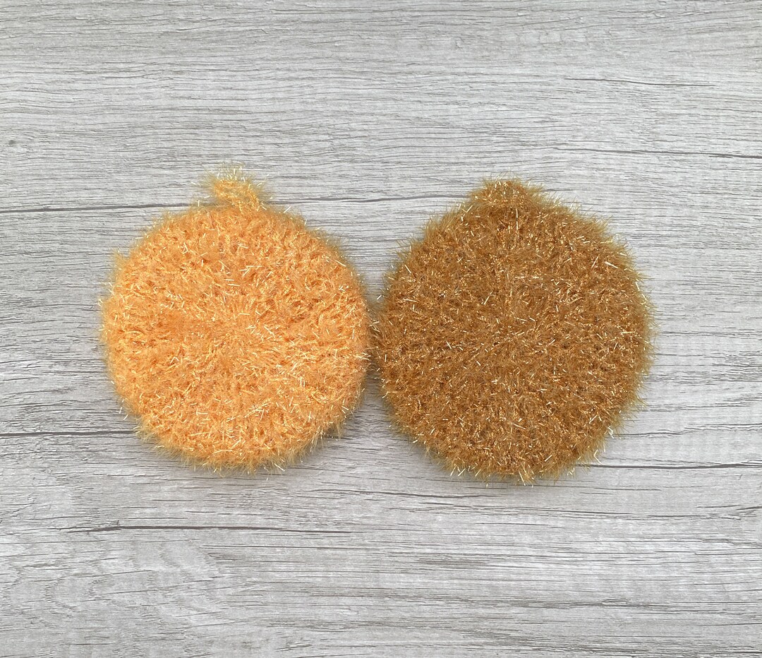 A Set of 2 [round] Korean Dish Scrubbies, Crochet Scrubby, Pot Scrubber ...