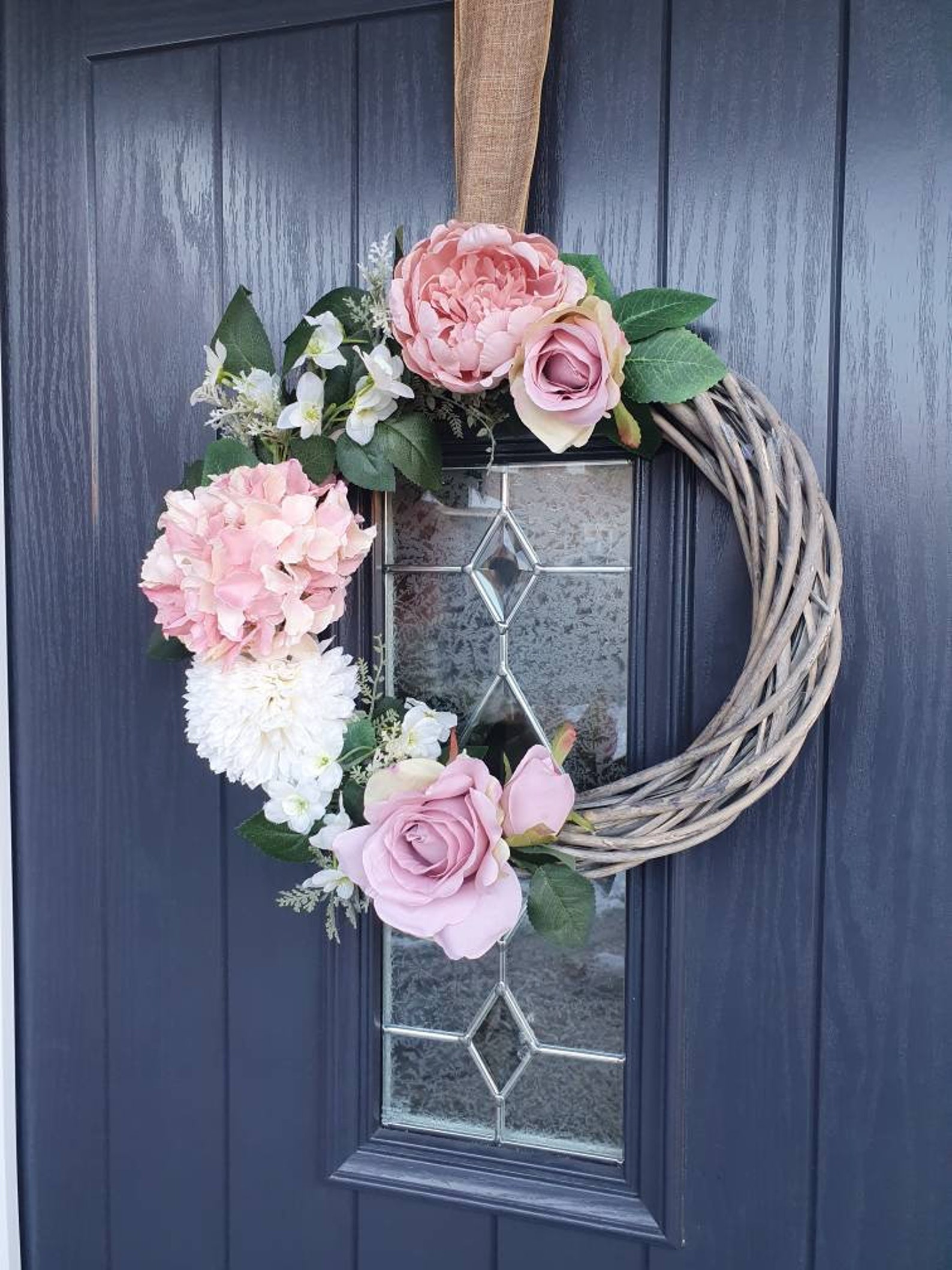 Pink and White 30 Cm Wreath - Etsy