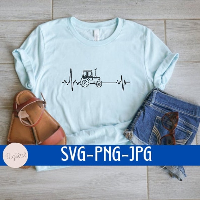 Tractor Heartbeat Farmer Svg,fathers Day Farmer Gift,tractor Svg,farmer ...