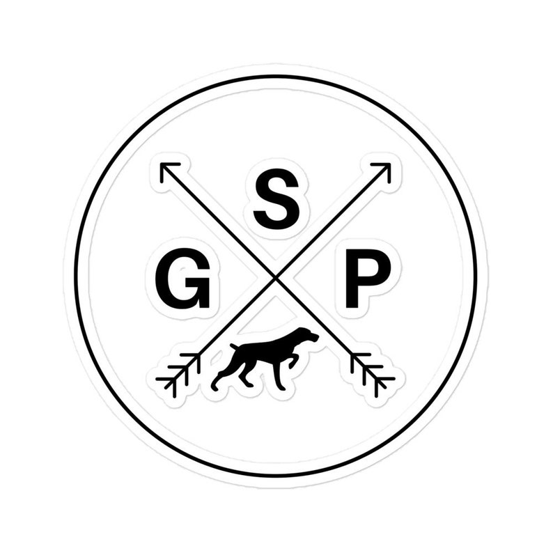 Gsp Sticker,german Shorthaired Pointer GSP With Arrows Sticker,dog ...