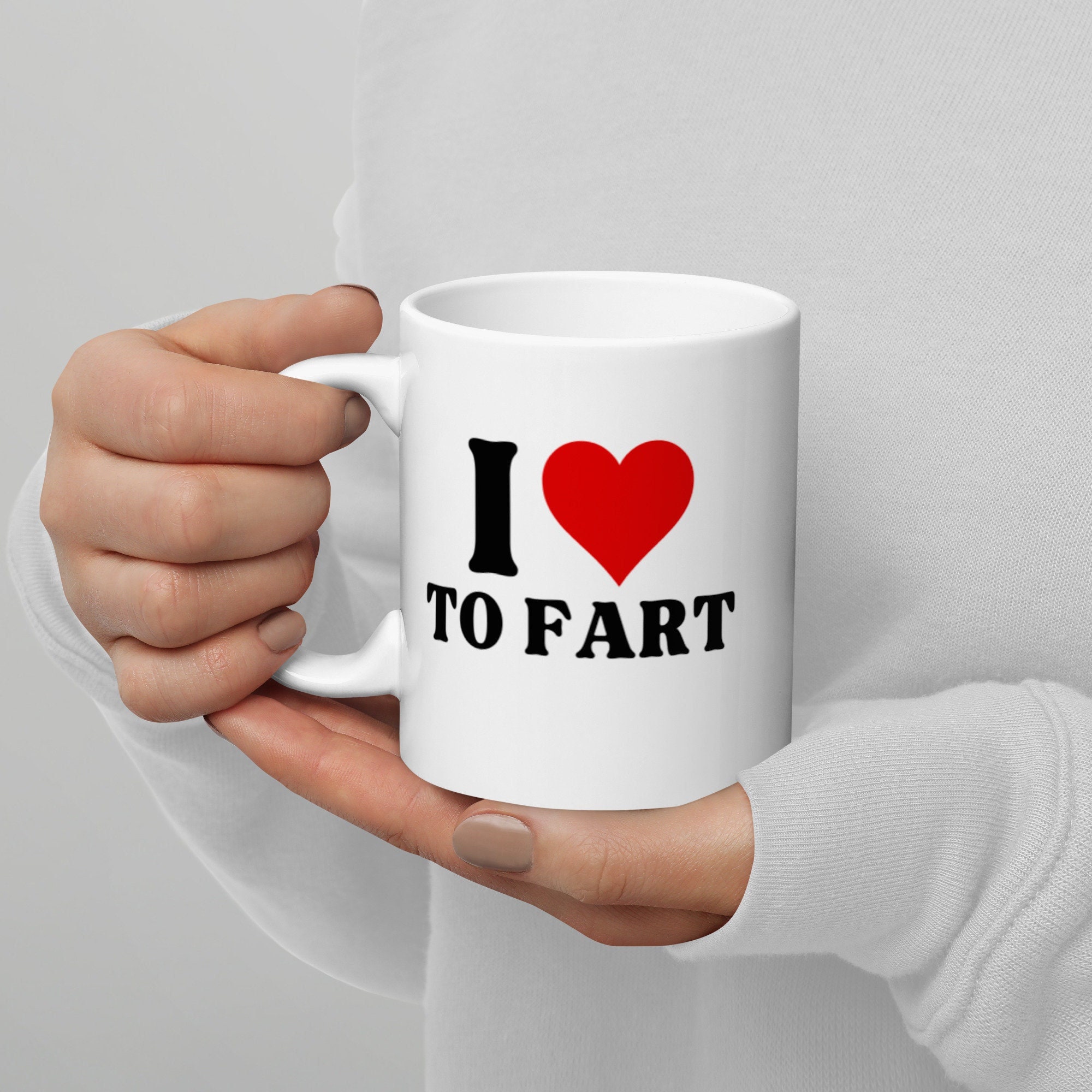 I Love to Fart Heart Mug, I Heart to Fart Mug,funny Fart Gifts for ...