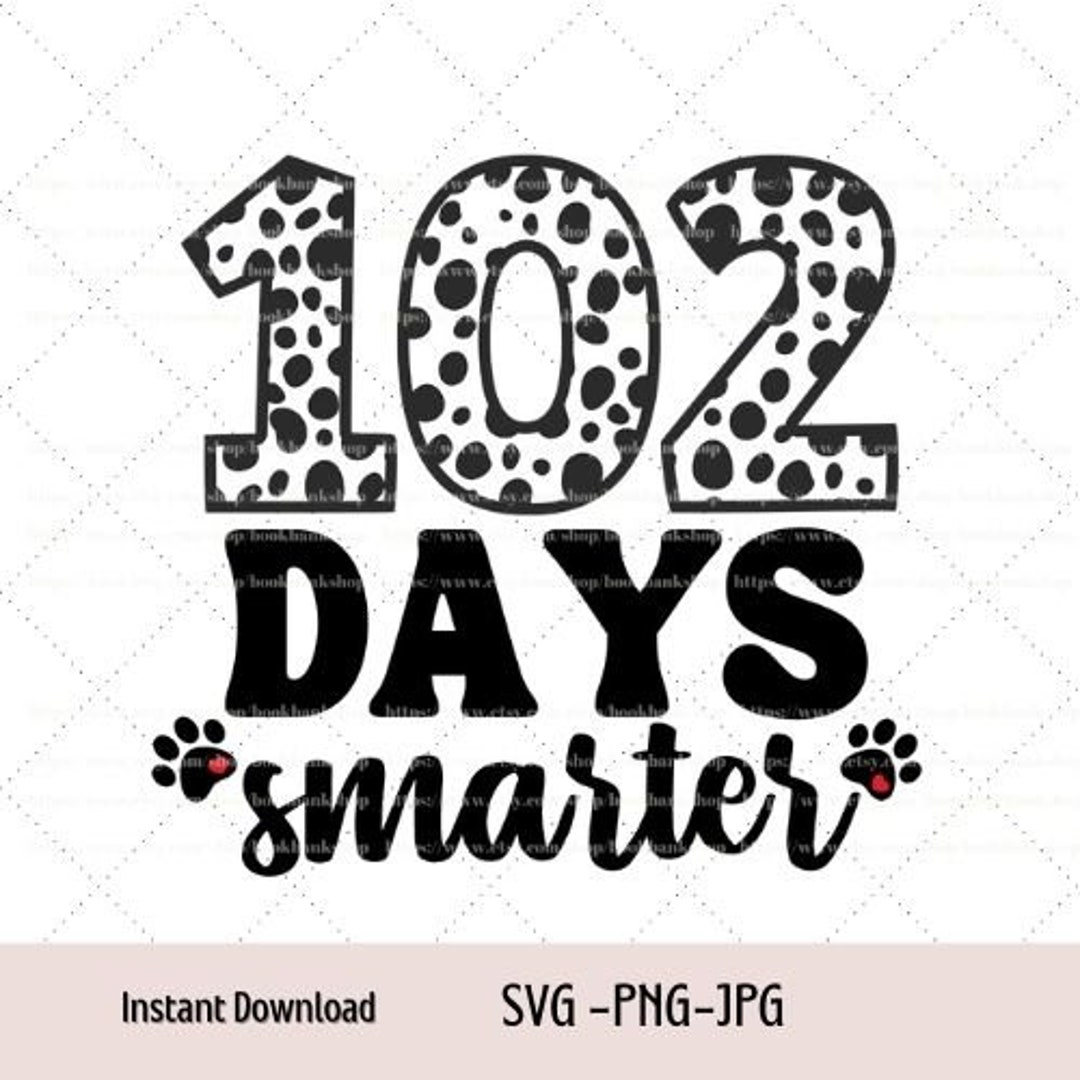 102nd Day of School Svg,100 Days Smarter Girls Svg, Kindergarten Svg ...