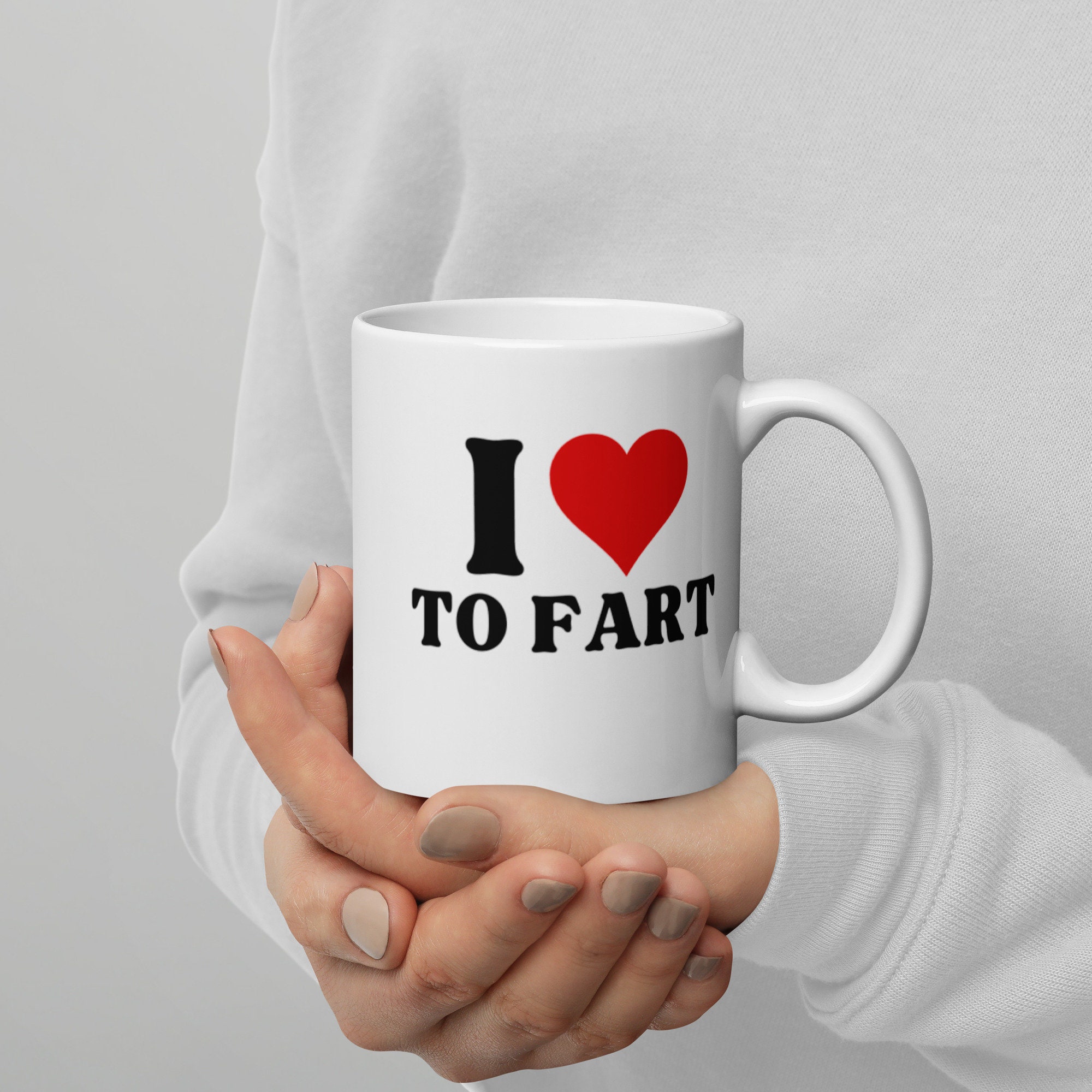 I Love to Fart Heart Mug, I Heart to Fart Mug,funny Fart Gifts for ...