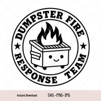 Cute Dumpster Fire SVG, Garbage Svg, Trash Can Clipart, Png Svg Files ...