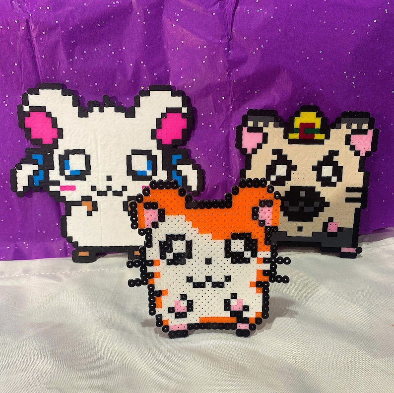 Hamtaro and Friends Perler Bead Magnets - Etsy