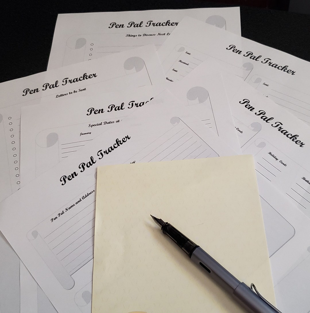 Pen Pal Tracker System - to Keep Track of Your Incoming and Outgoing ...
