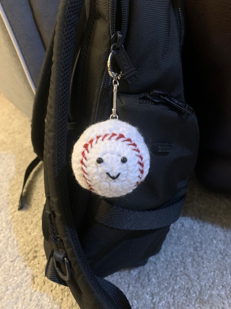 Crochet Tennis Ball/baseball Keychain - Etsy