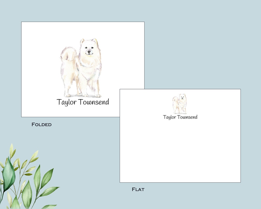 Samoyed Notecards, Dog Stationery, Dog Breed Cards, Note Card Gift, Pet ...