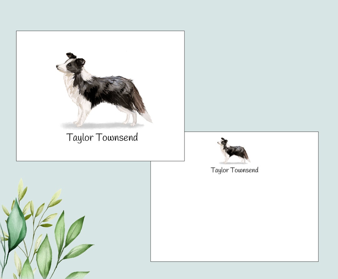 Border Collie Note Cards, Dog Stationery, Petcards, Note Card Gift, Pet ...