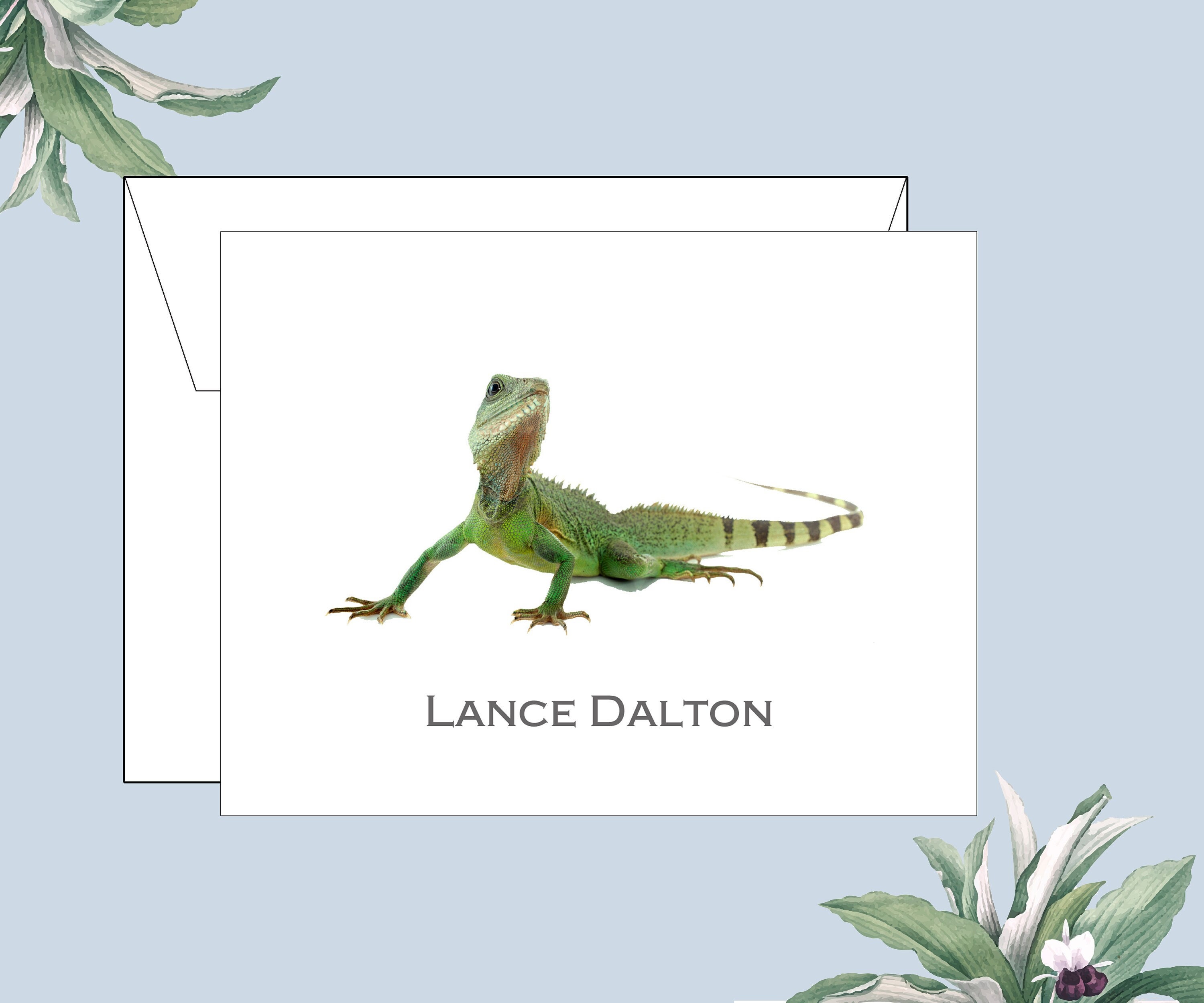 Lizard Note Cards, Custom Stationery, Nature Lover Cards, Folded Cards ...