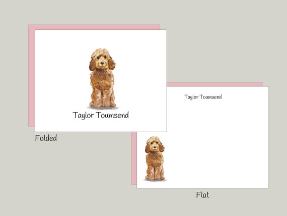 Golden Honey Cockapoo Notecards Dog Stationery veterinarian | Etsy