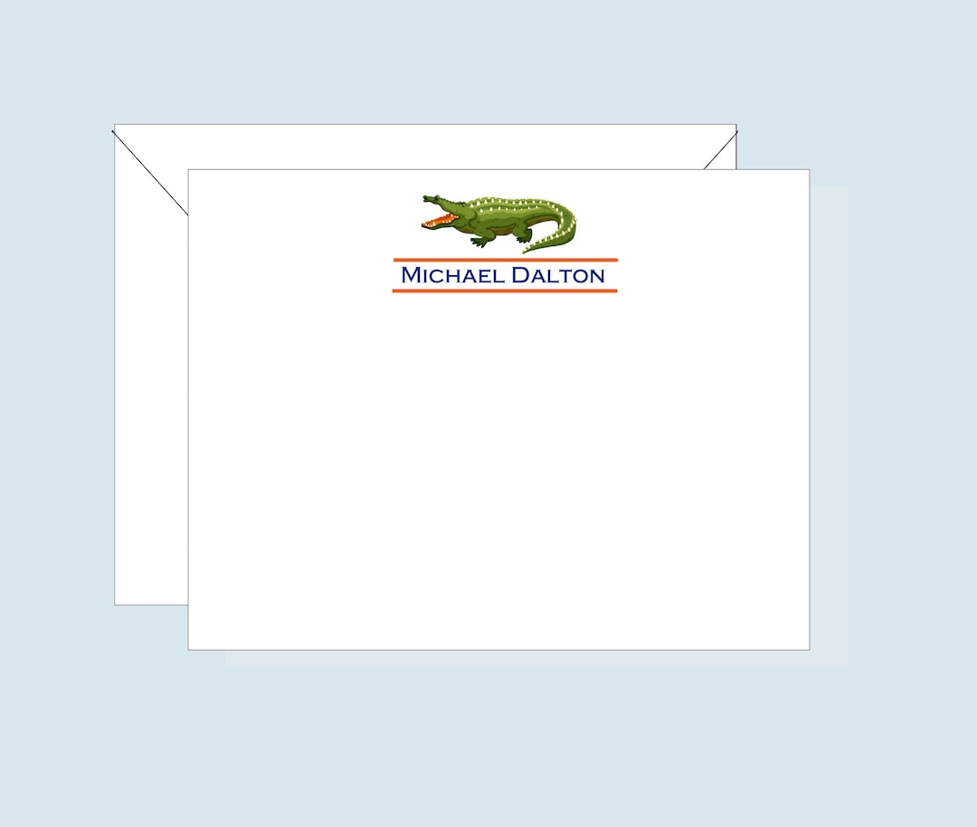 Gator Stationery, Set of 10 Cards, College Notecards, Florida, Football ...