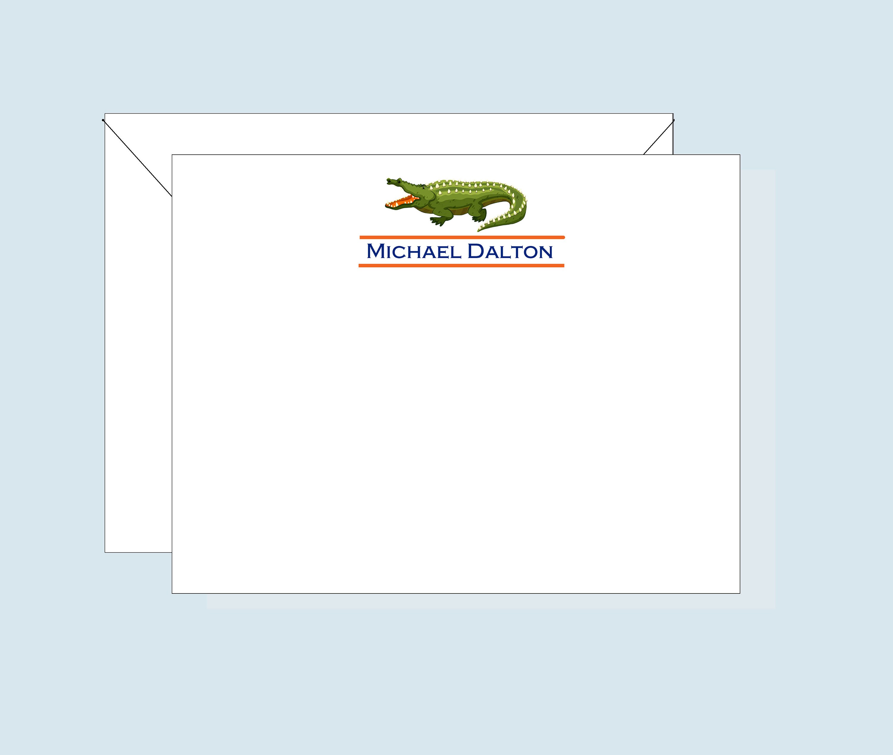 Gator Stationery, Set of 10 Cards, College Notecards, Florida, Football ...