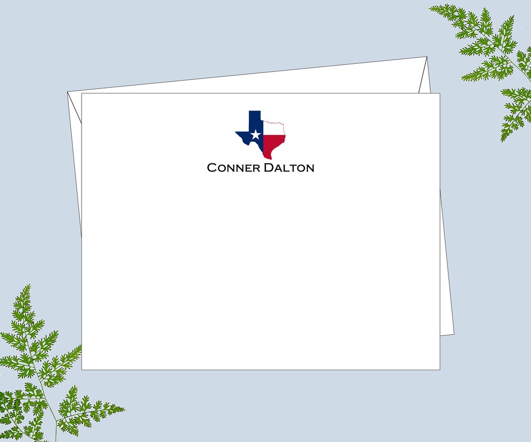 Texas Note Cards, Personalized Stationery, 10 Texas Cards, Southern ...
