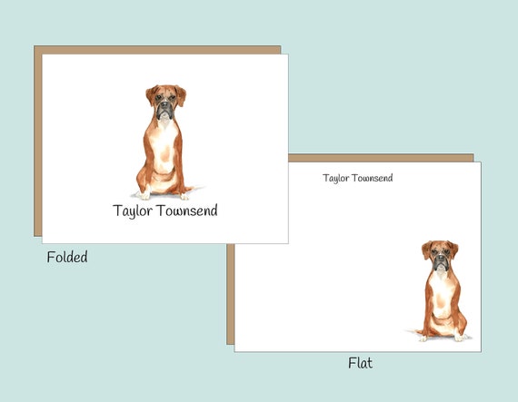 Boxer Note Cards Dog Stationery Pet Sitter Cards Dog Breed | Etsy