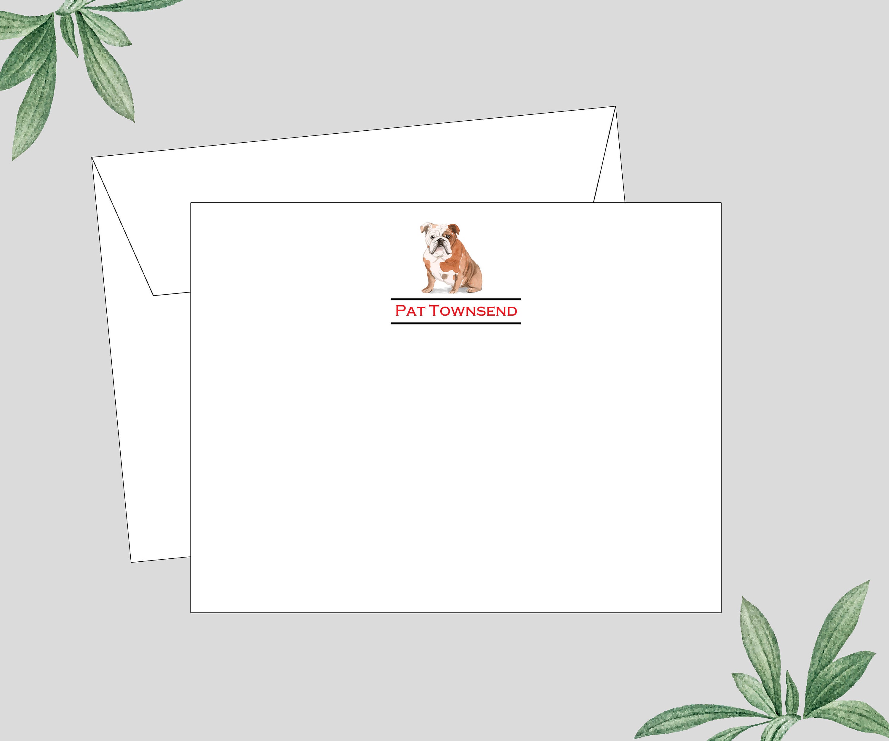 Bulldog Stationery, Personalized College Note Cards, Georgia Gift - Etsy