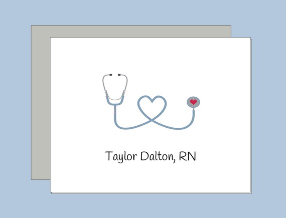 Personalized Note Cards Nursing Stationery Physician | Etsy