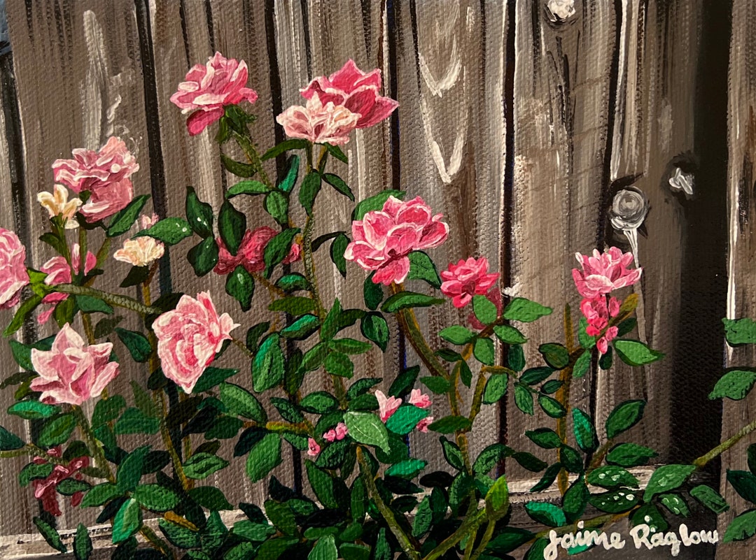 Rose Bush Print - Limited Edition Fine-art Print of Pink Rose Bush ...