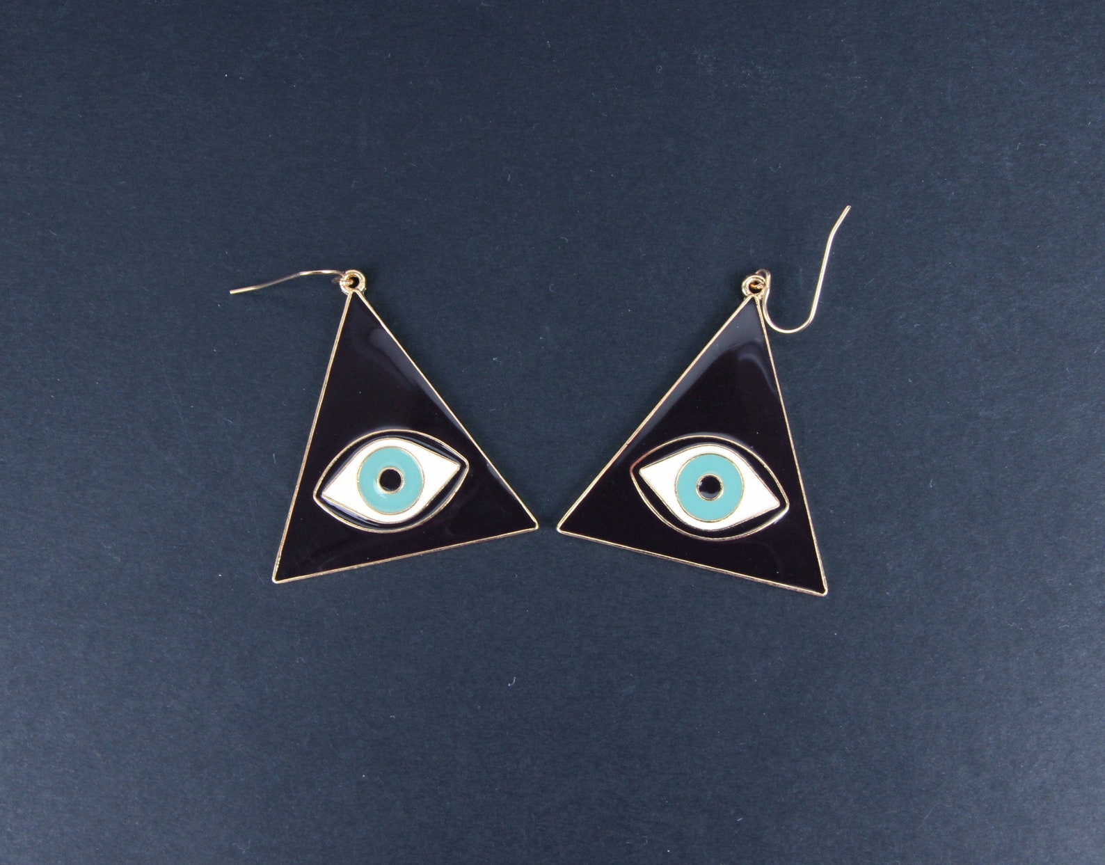 Illuminati Eye Earrings Good Luck Gift All Seeing Eye - Etsy
