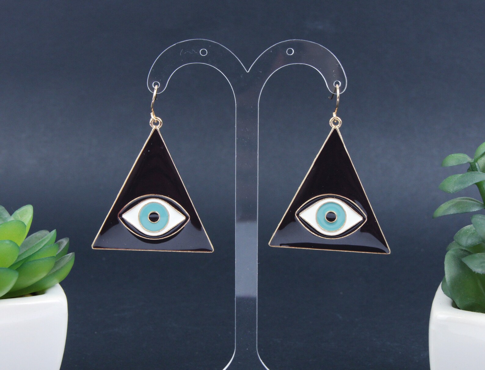 Illuminati Eye Earrings Good Luck Gift All Seeing Eye - Etsy