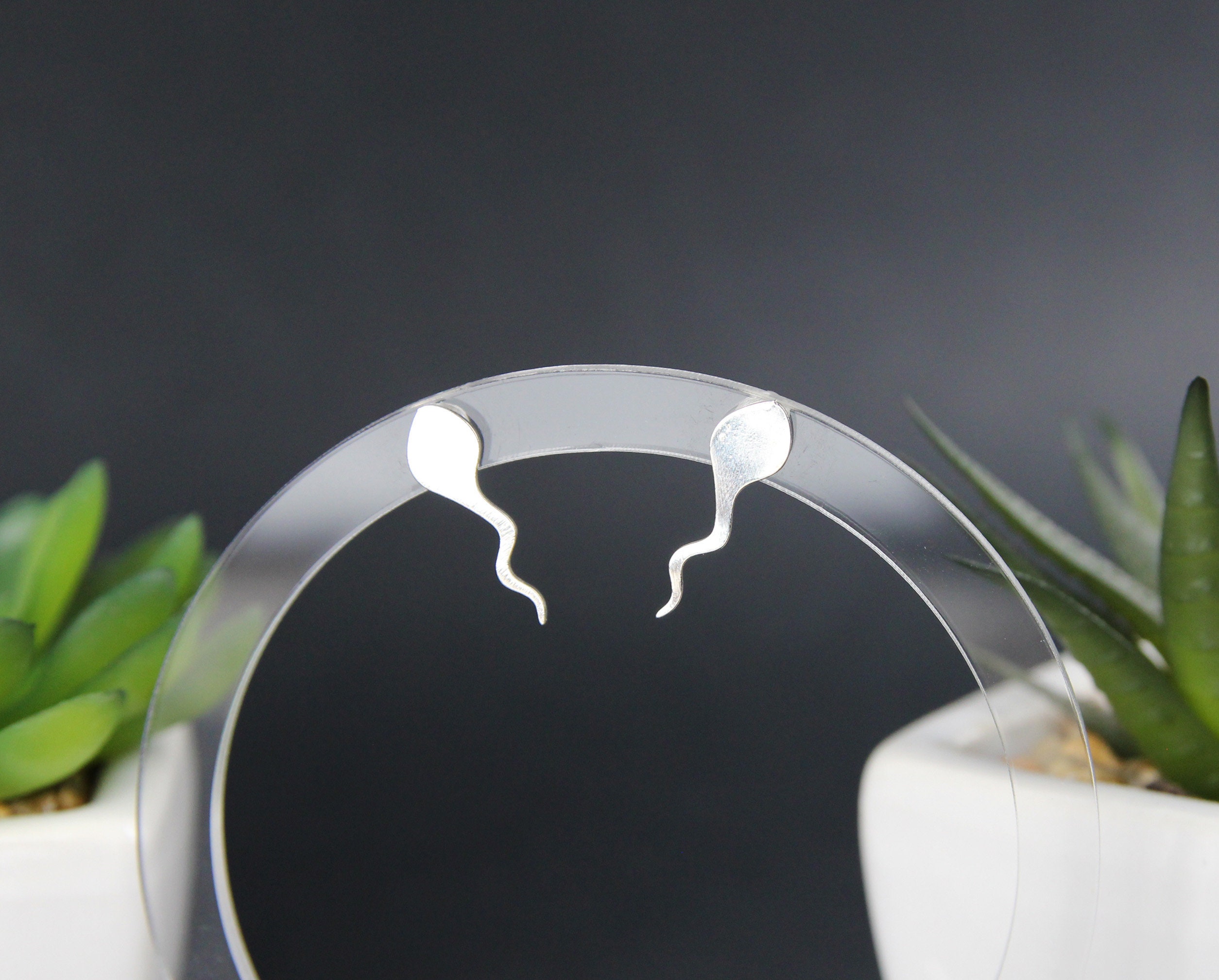 Funny Stud Earrings Funny Gift Sperm Stainless Steel Studs - Etsy UK
