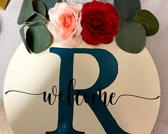 Initial Welcome Sign - Etsy