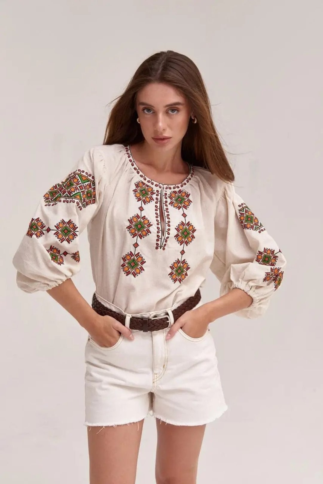 Modern Embroidered Blouse, Ukraine Gift, Bohemian Women Blouse, Gift ...