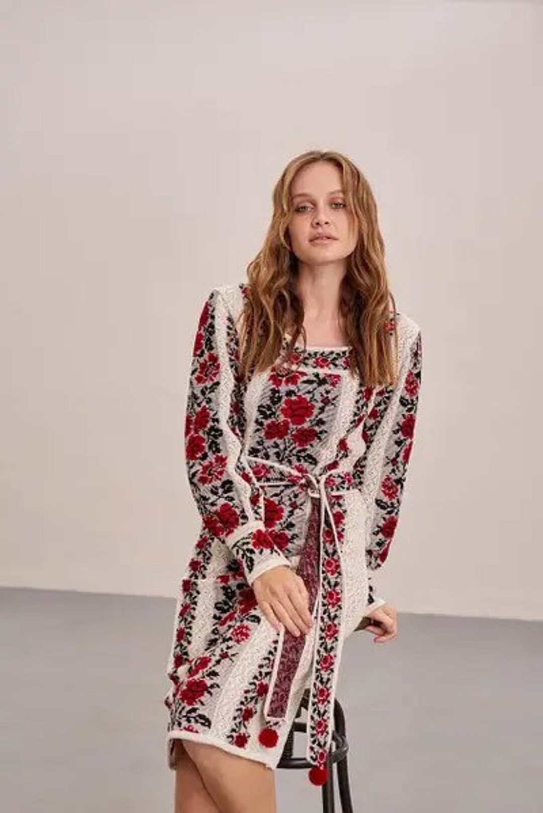 Crochet Ukrainian Tunic Dress, Knit Women Dress, Vyshyvanka, Ukrainian ...