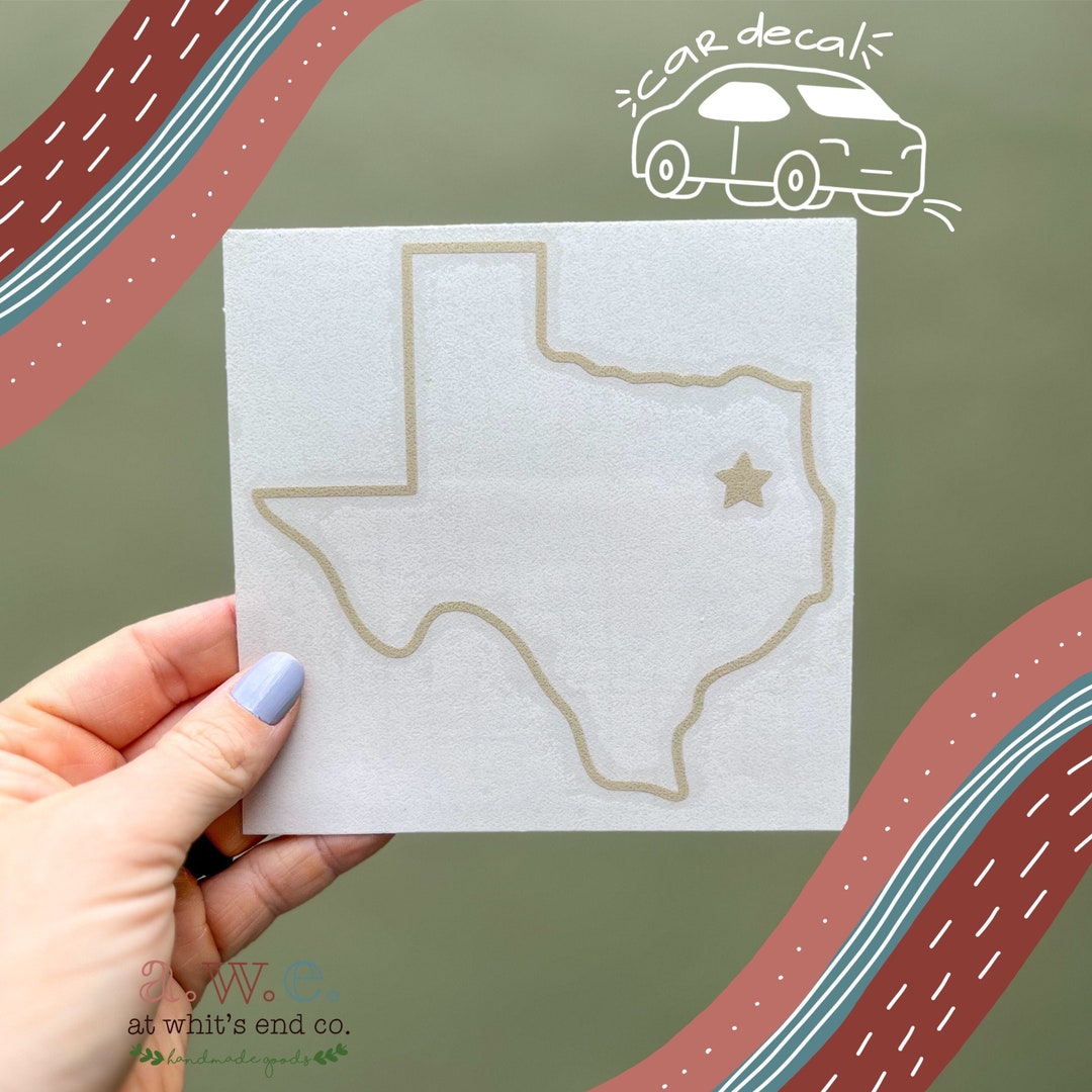 Hometown Texas Car Decal/texas Car Decal/car Sticker/tx Car Sticker ...