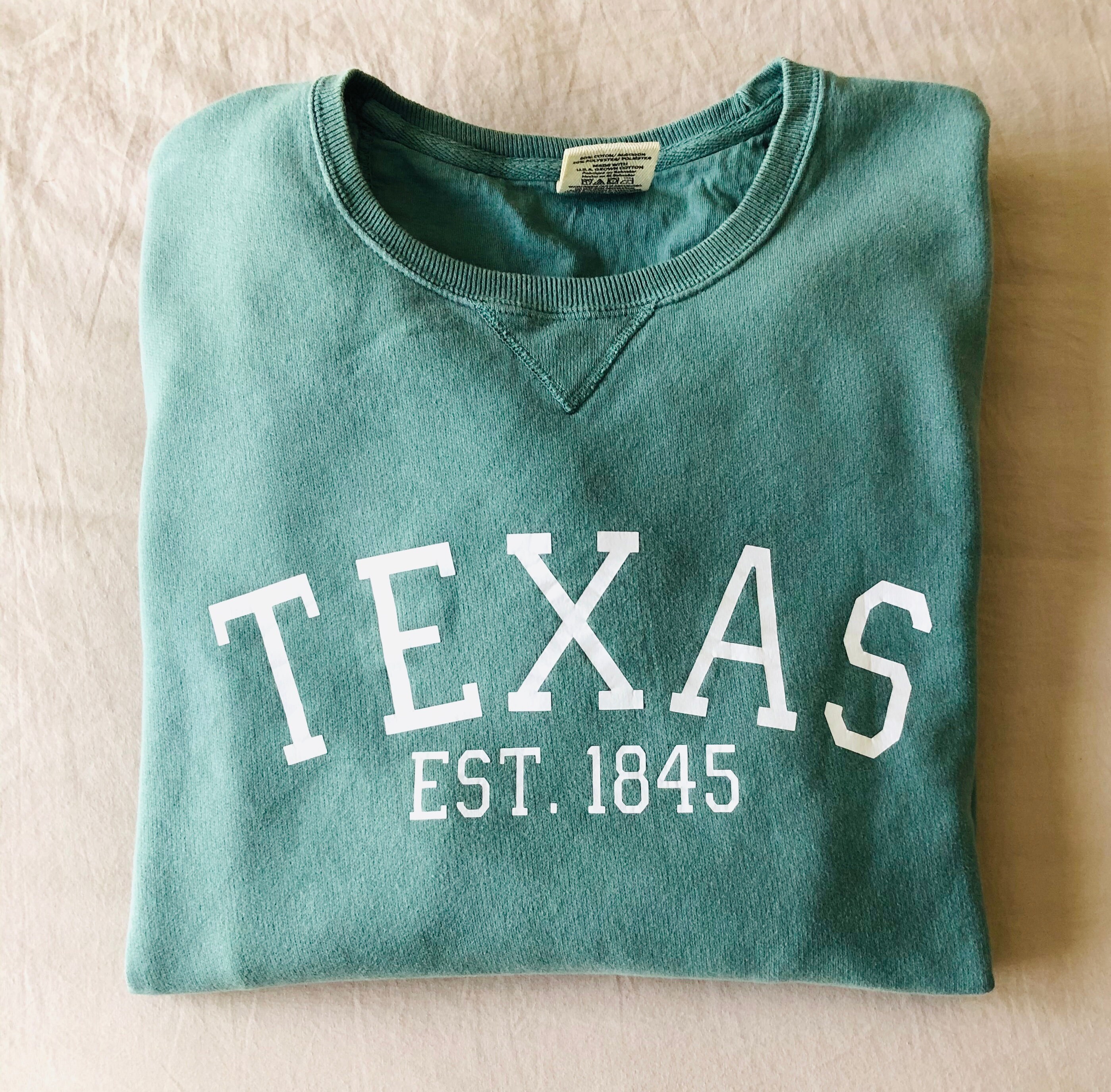 Texas Crew Neck Sweatshirt/ State Crew Neck Sweatshirt/ - Etsy