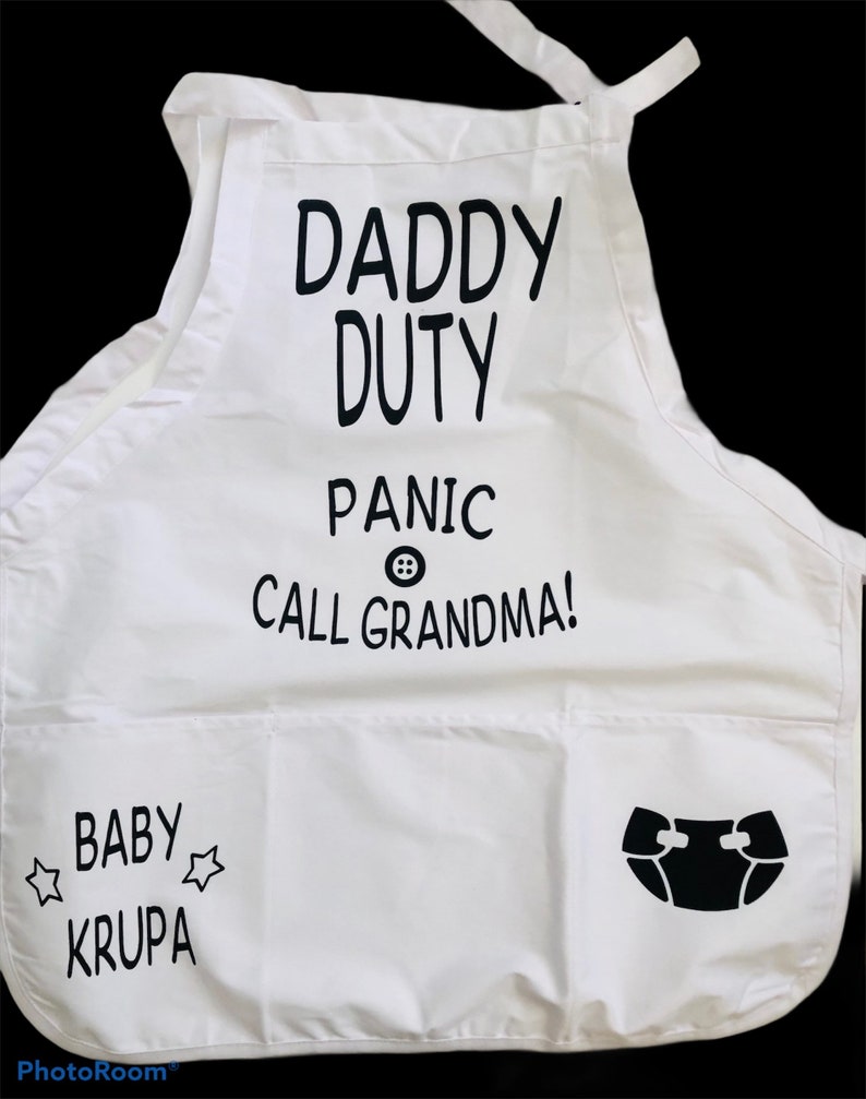 Daddy Duty Apron, Diaper Duty Aprons, Dad Apron, New Dad Gift, Funny ...