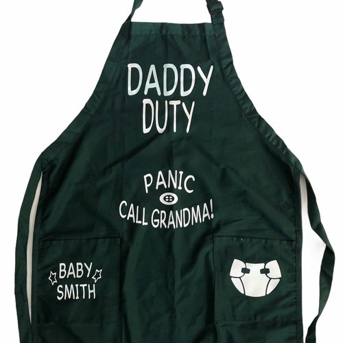 Daddy Duty Apron Diaper Duty Aprons Dad Gift New Dad Gift - Etsy