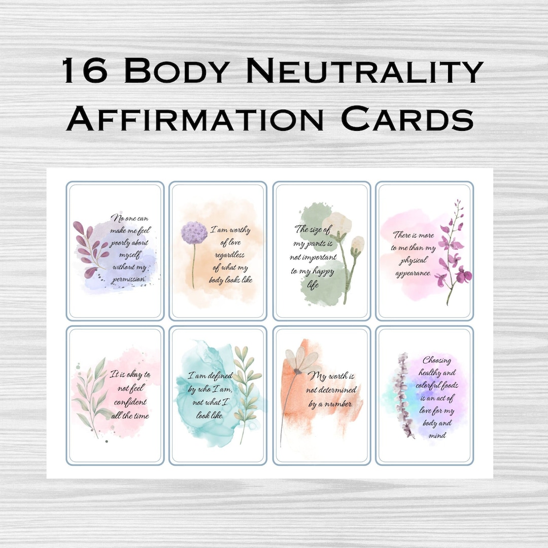 Body Positive Affirmation Cards, Self Care Card, Affirmation Cards ...