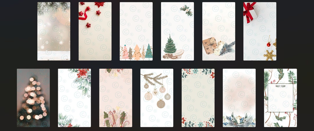 12 Days of Christmas Minimalist Stories Backgrounds - Christmas ...
