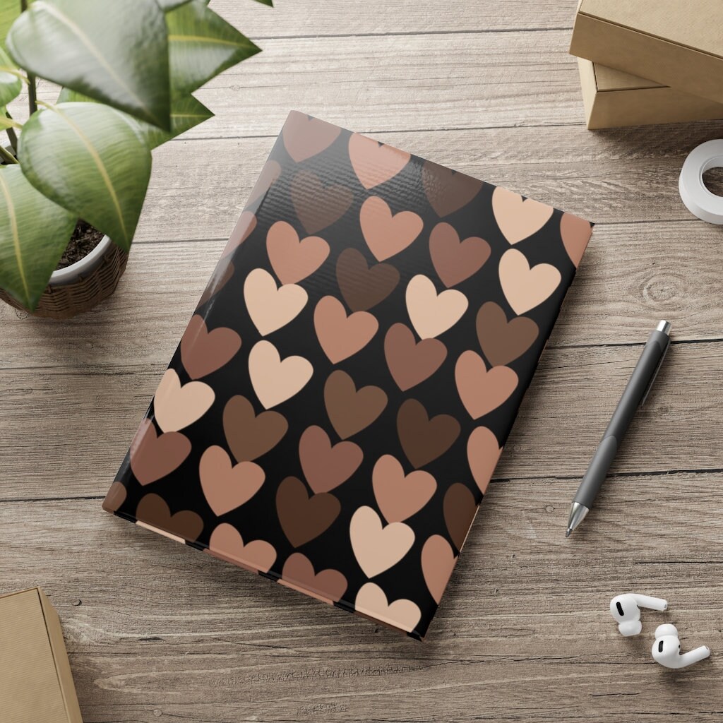 Unique Notebook Pretty Notebook Skin Tone Hearts Notebook - Etsy