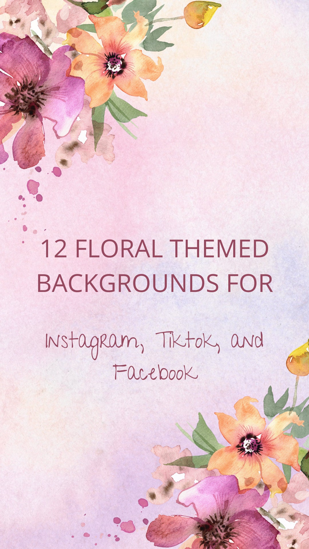 13 Floral Themed Instagram Stories Backgrounds - Flower Backgrounds ...