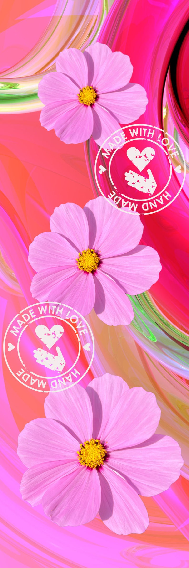 Flower Power Printable Bookmark - Instant Download Bookmark - Pretty ...