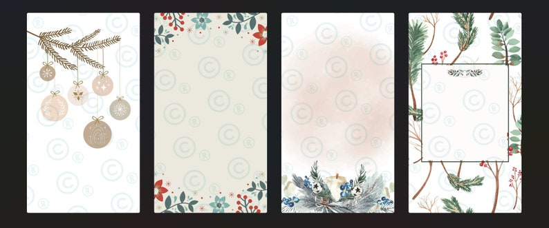 12 Days of Christmas Minimalist Stories Backgrounds - Christmas ...